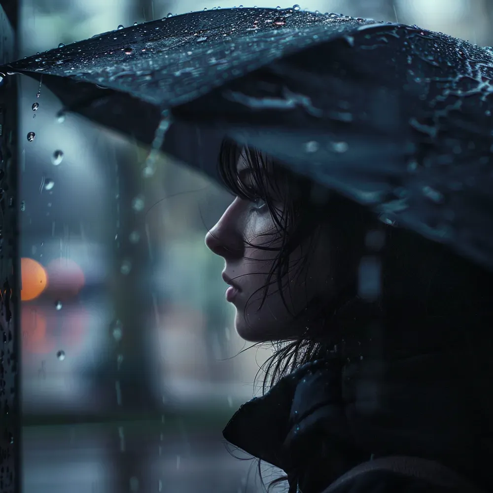 Realistic Rain Portrait Photographs Midjourney Prompt | PromptBase
