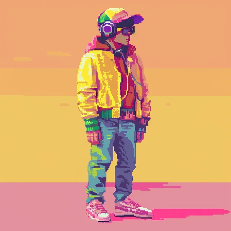 Oldschool Retro Vintage Pixel Art Midjourney Prompt | PromptBase