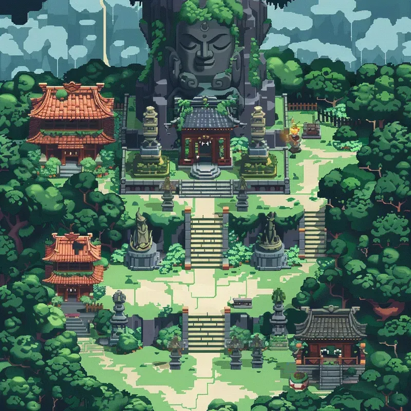 Simple Customizable Pixel Game Maps Midjourney Prompt | PromptBase