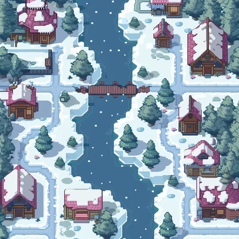 Simple Customizable Pixel Game Maps Midjourney Prompt | PromptBase