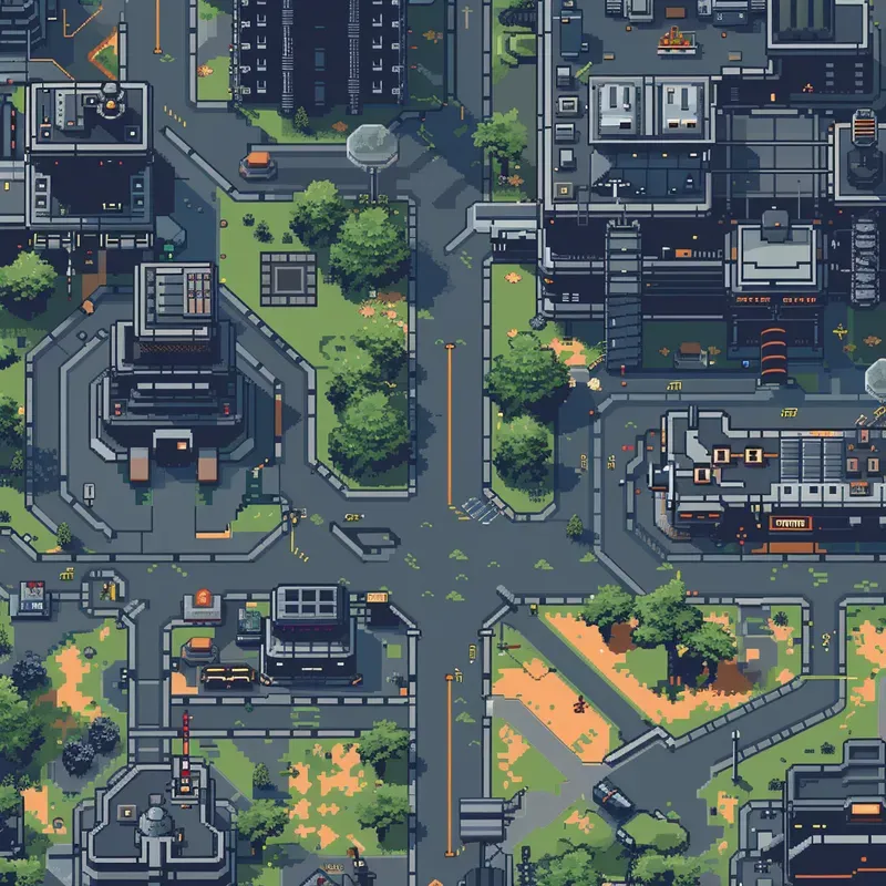 Simple Customizable Pixel Game Maps Midjourney Prompt | PromptBase