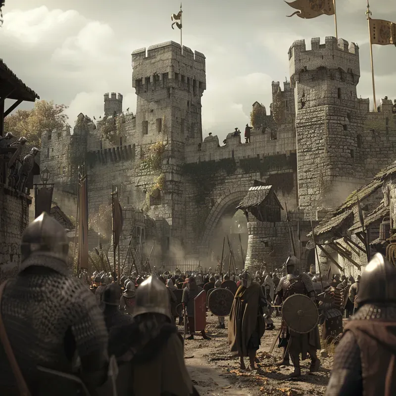 Heraldic Animated Medieval Scenes Midjourney Prompt | PromptBase