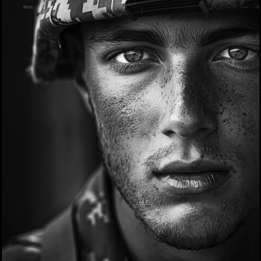 Realistic Monochrome Portrait Photography Midjourney Prompt | PromptBase