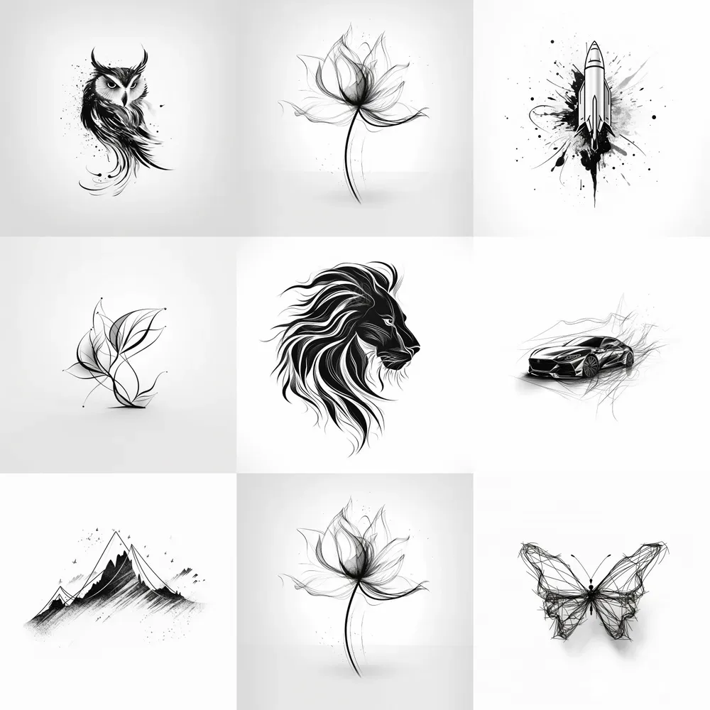 Magical One Liner Logos Midjourney Prompt | PromptBase