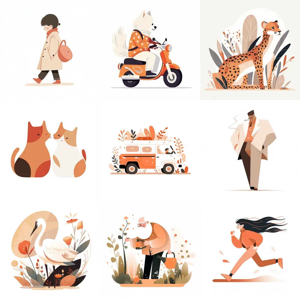 Simple Storybook Vector Illustrations Midjourney Prompt | PromptBase