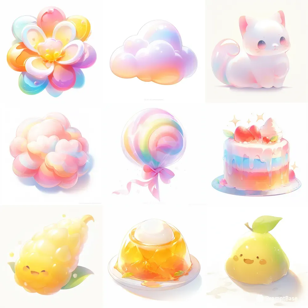 Cute Kawaii Color Illustrations Midjourney Prompt | PromptBase