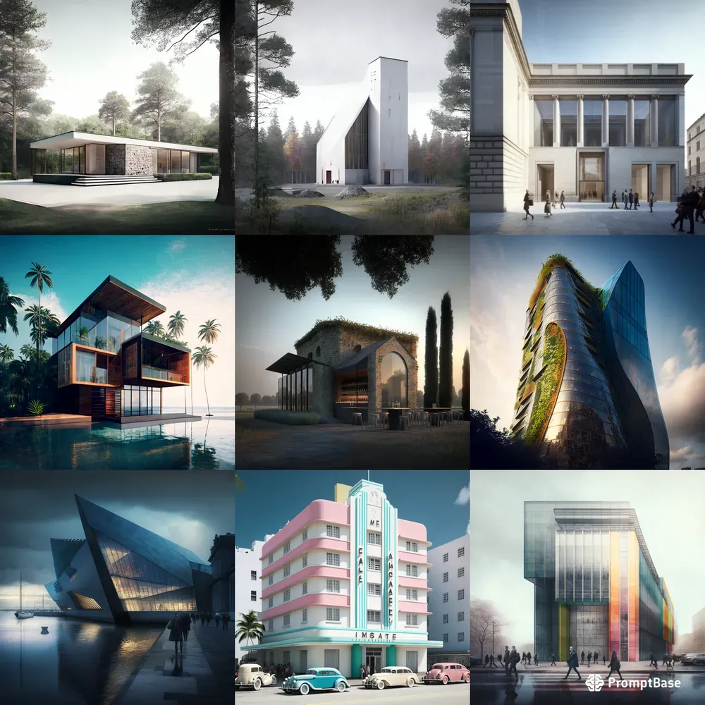 Architectural Designs-fully Customisable Midjourney Prompt | PromptBase