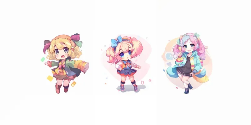 Cute Chibi Vtuber Characters Midjourney Prompt | PromptBase