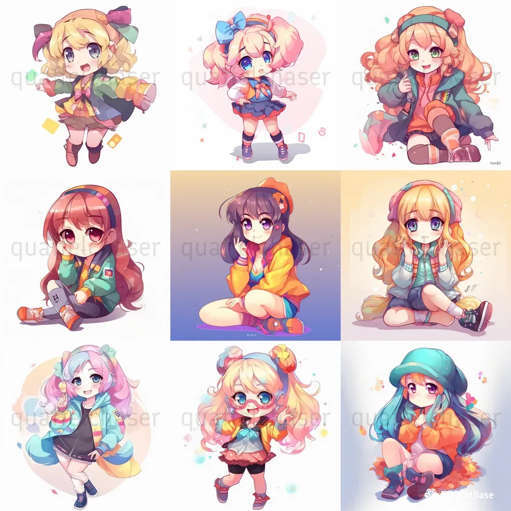Cute Chibi Vtuber Characters Midjourney Prompt | PromptBase