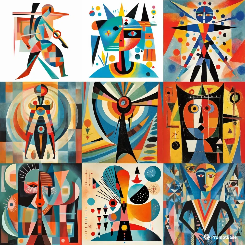 Abstract Pablo Picasso Paintings Midjourney Prompt | PromptBase