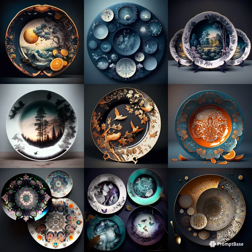 Beautiful Plate Design Midjourney Prompt | PromptBase