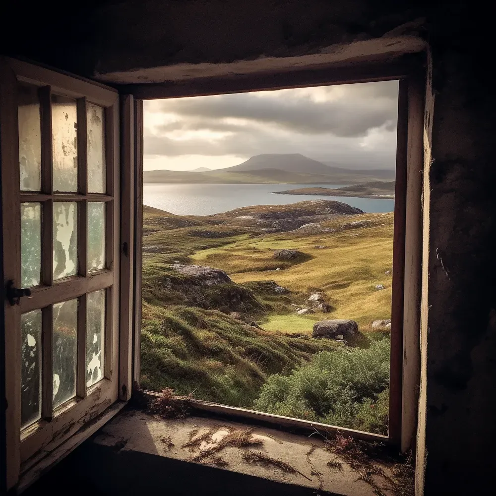 Beautiful Window Views Midjourney Prompt | PromptBase