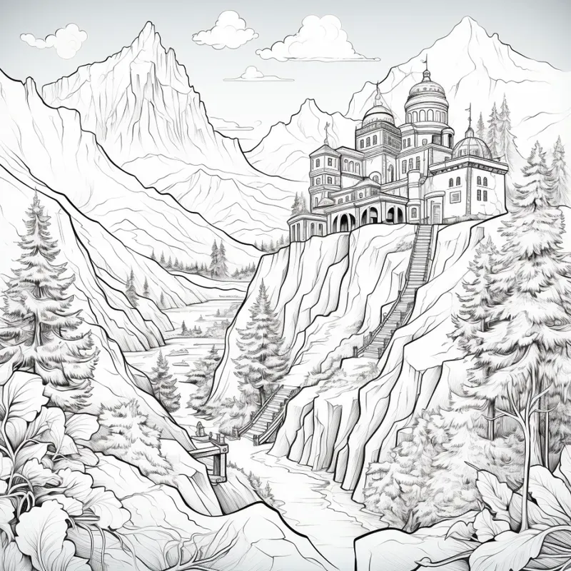 Adult Illustration Coloring Books Midjourney Prompt | PromptBase