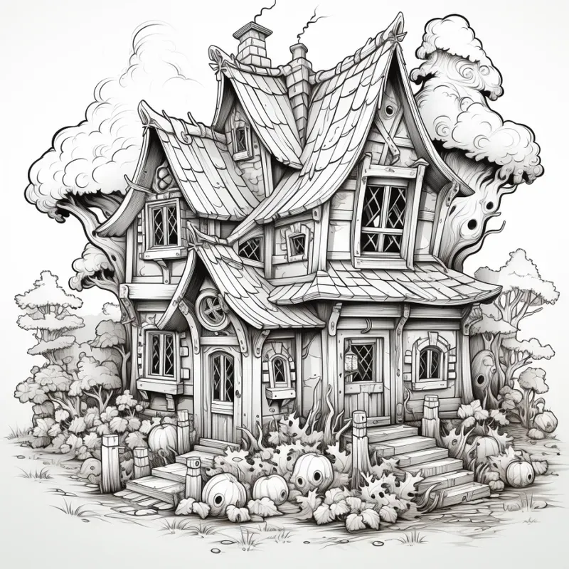 Adult Illustration Coloring Books Midjourney Prompt | PromptBase