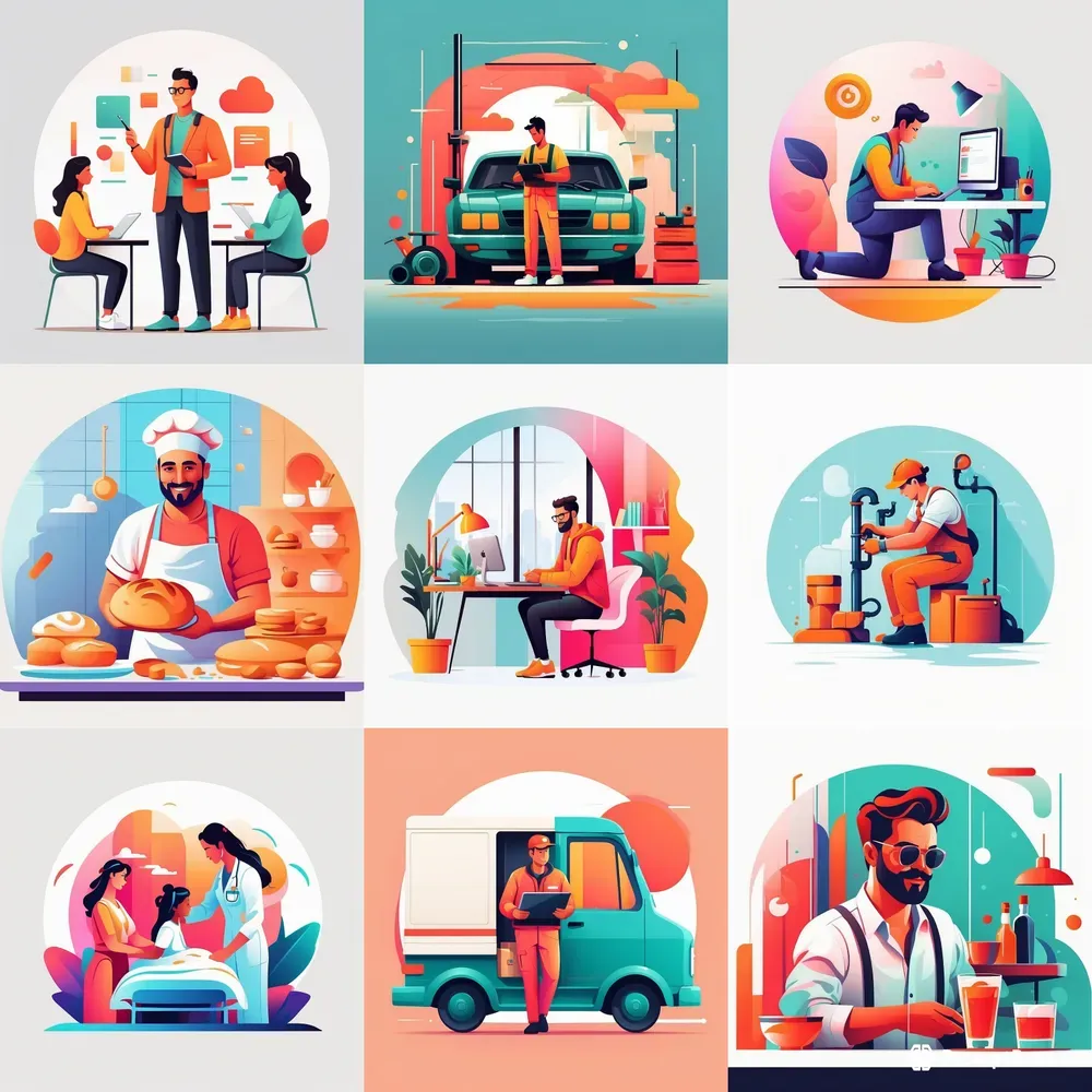Minimalist Job Icons Leonardo Ai Prompt | PromptBase
