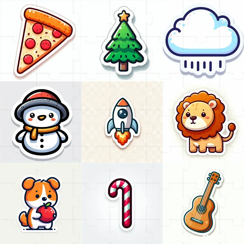 Simple Cartoon Stickers DALL·E Prompt | PromptBase