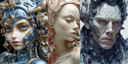 Robot Cyborg Studio Portraits Midjourney Prompt | PromptBase