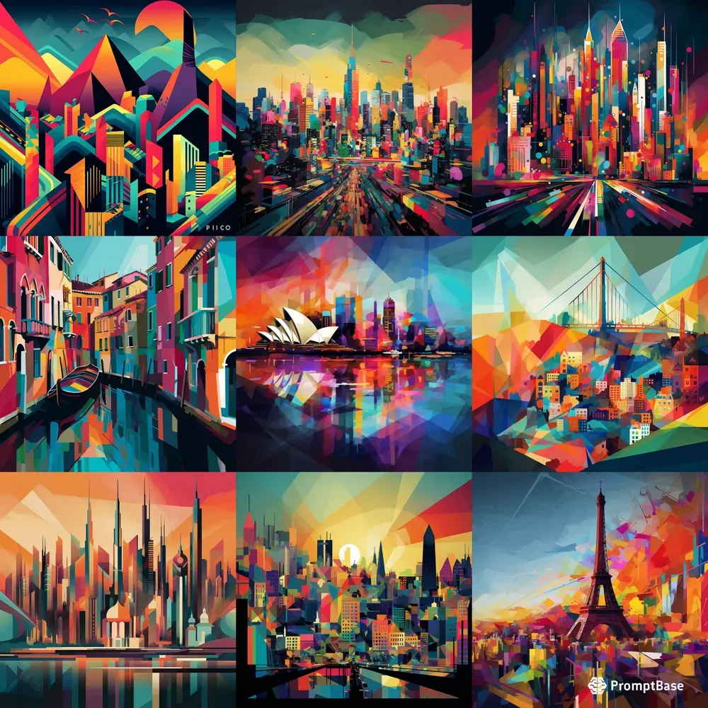 Abstract City Skylines Reinvented Midjourney Prompt | PromptBase