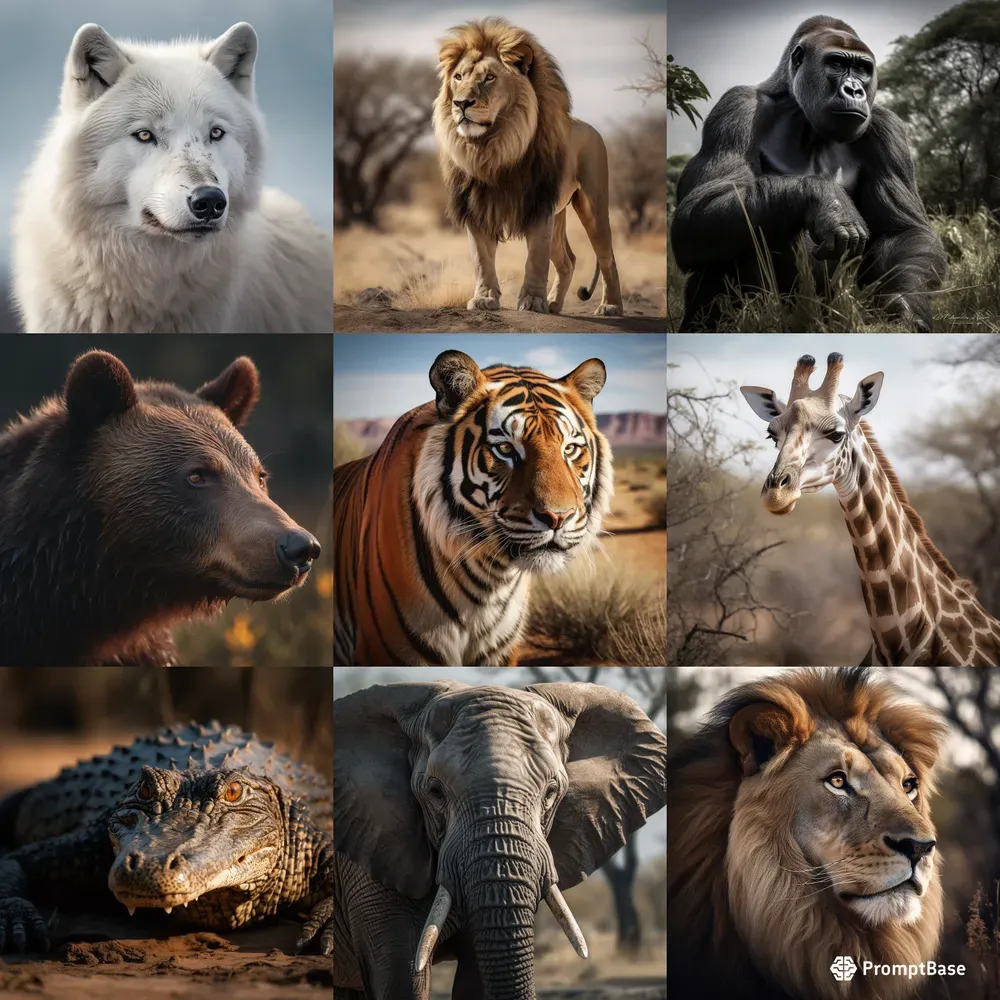 Realistic Animal Photos Midjourney Prompt | PromptBase