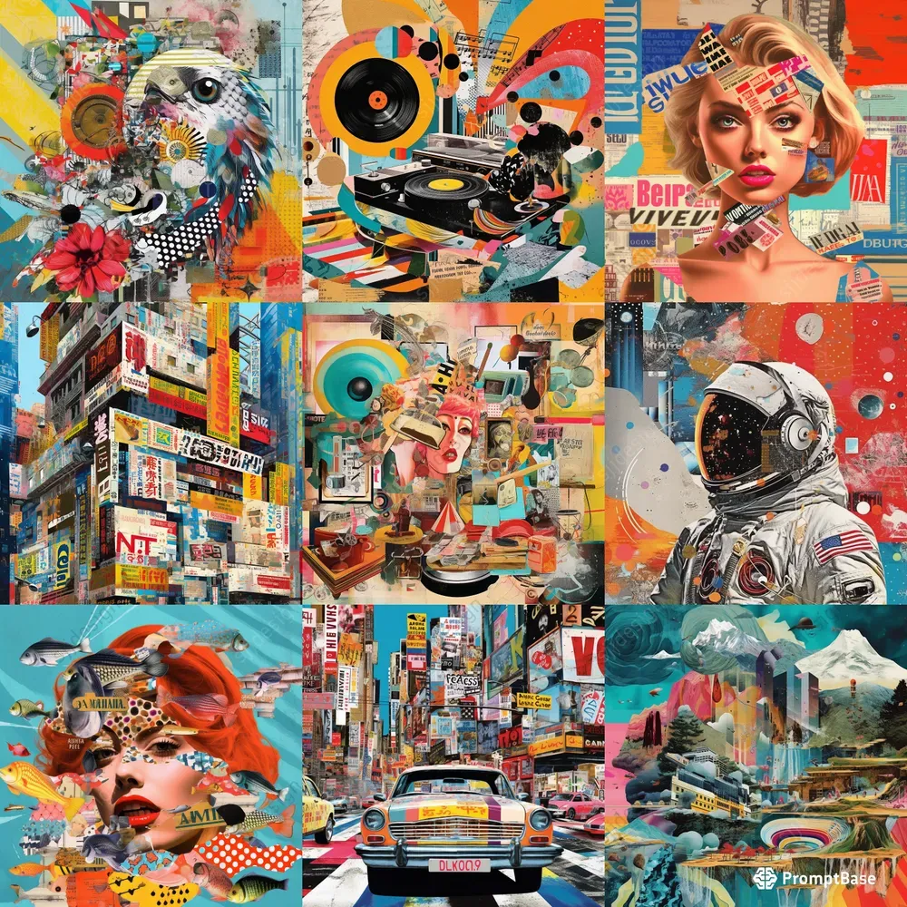 Typo Collage Fusions Midjourney Prompt | PromptBase