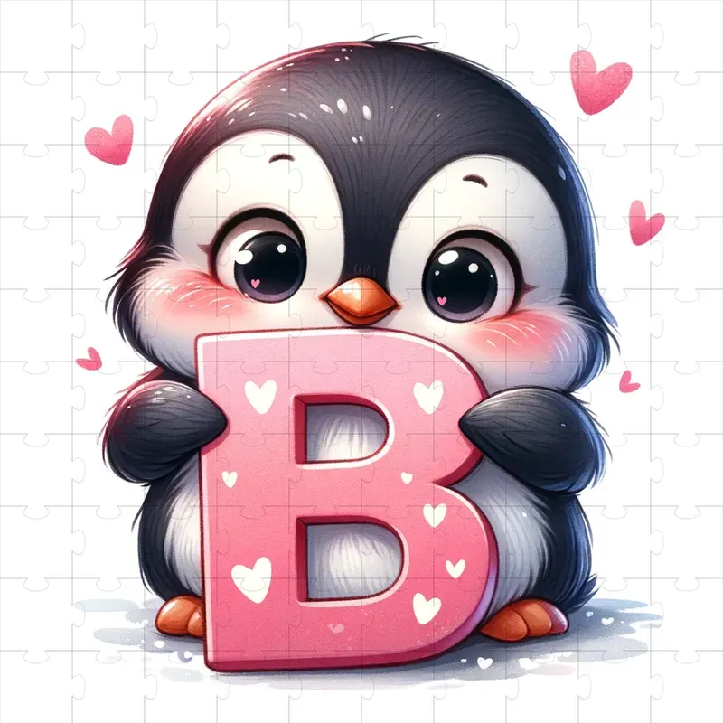 Valentine Penguins Alphabets DALL·E Prompt | PromptBase