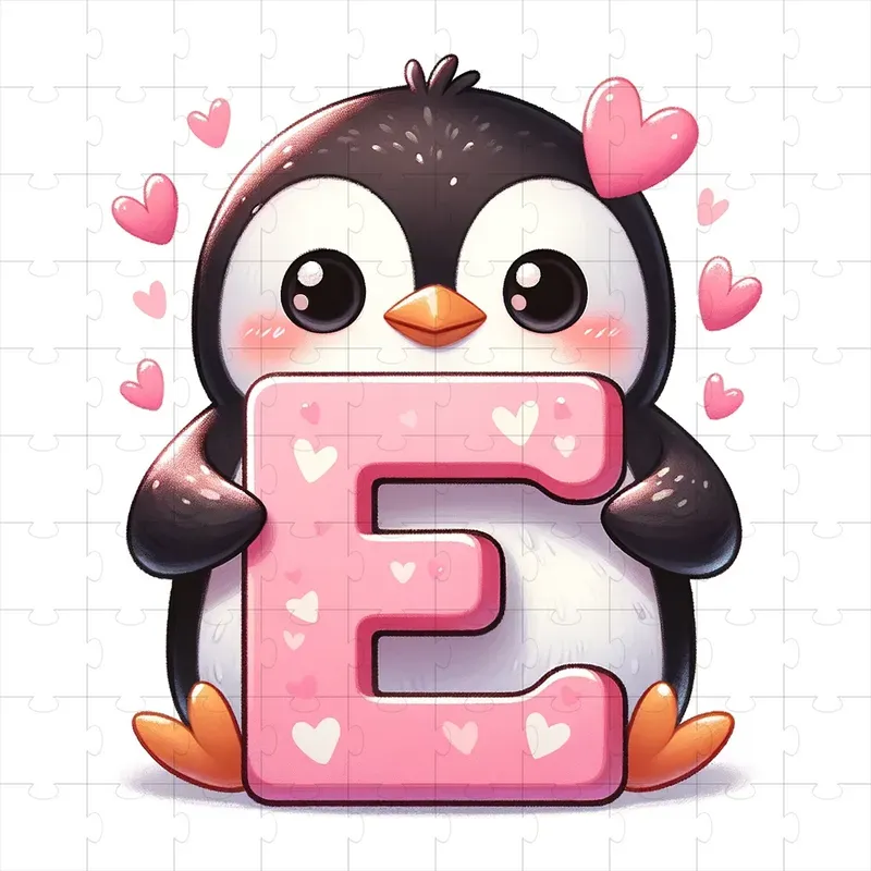 Valentine Penguins Alphabets DALL·E Prompt | PromptBase