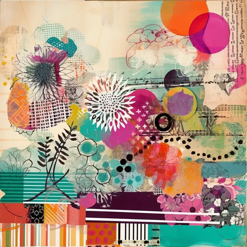 Colorful Journal Collages Midjourney Prompt | PromptBase