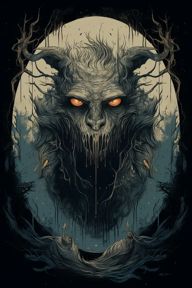 Creepy Illustrated Covers And Posters Midjourney Prompt | PromptBase