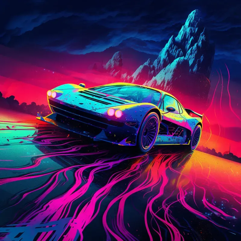 Neon Dot Matrix Code Art Midjourney Prompt | PromptBase