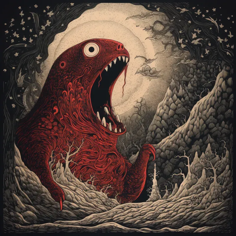 Creepy Gothic Horror Illustrations Midjourney Prompt | PromptBase