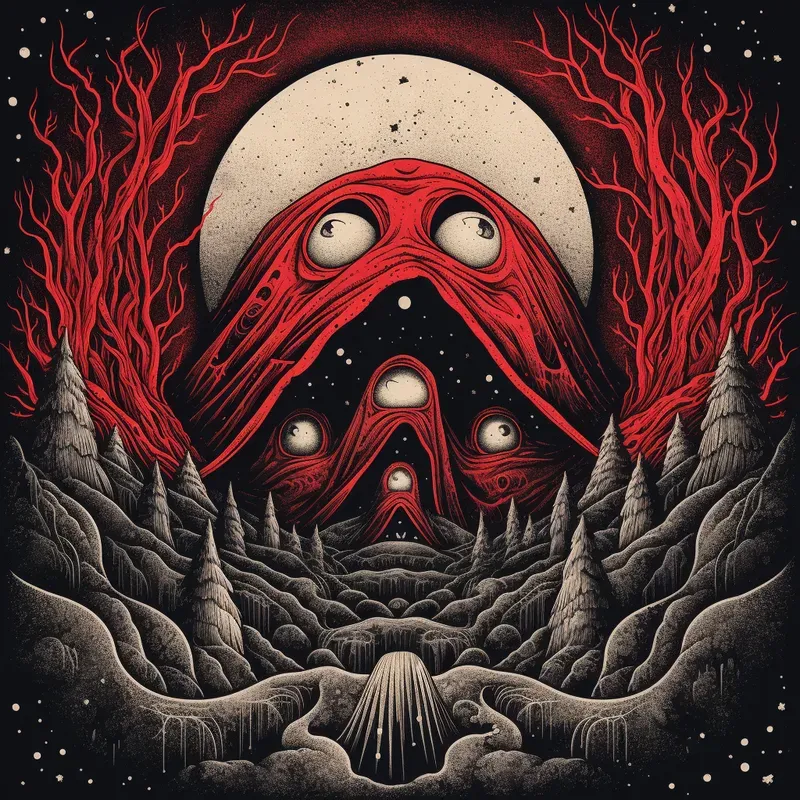 Creepy Gothic Horror Illustrations Midjourney Prompt | PromptBase