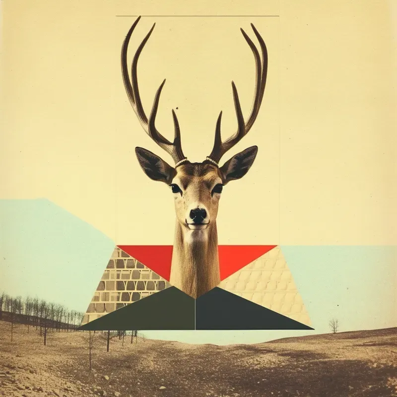 Retro Album Cover Collages Midjourney Prompt | PromptBase