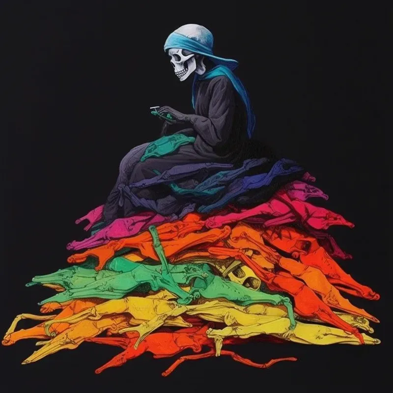 Vibrant Weird Posters Midjourney Prompt | PromptBase