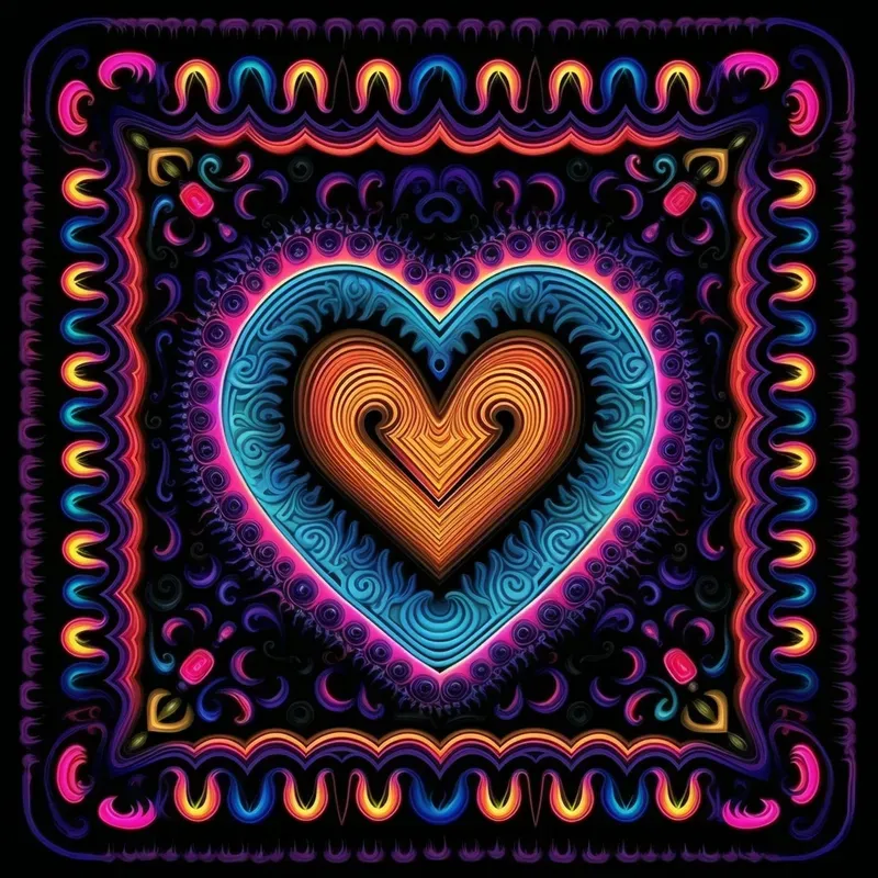 Funky Neon Shapes And Patterns Midjourney Prompt | PromptBase