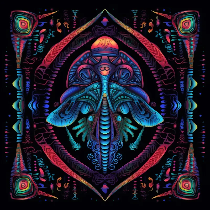 Funky Neon Shapes And Patterns Midjourney Prompt | PromptBase