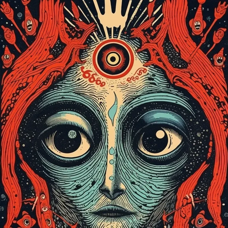 Creepy Surreal Linocuts Midjourney Prompt | PromptBase