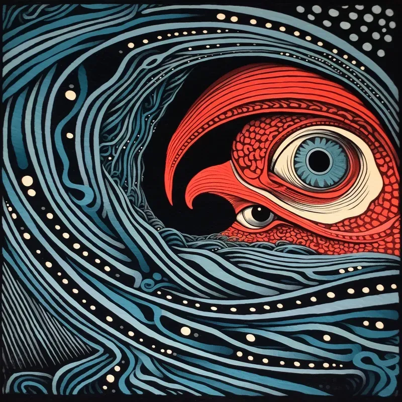 Creepy Surreal Linocuts Midjourney Prompt | PromptBase