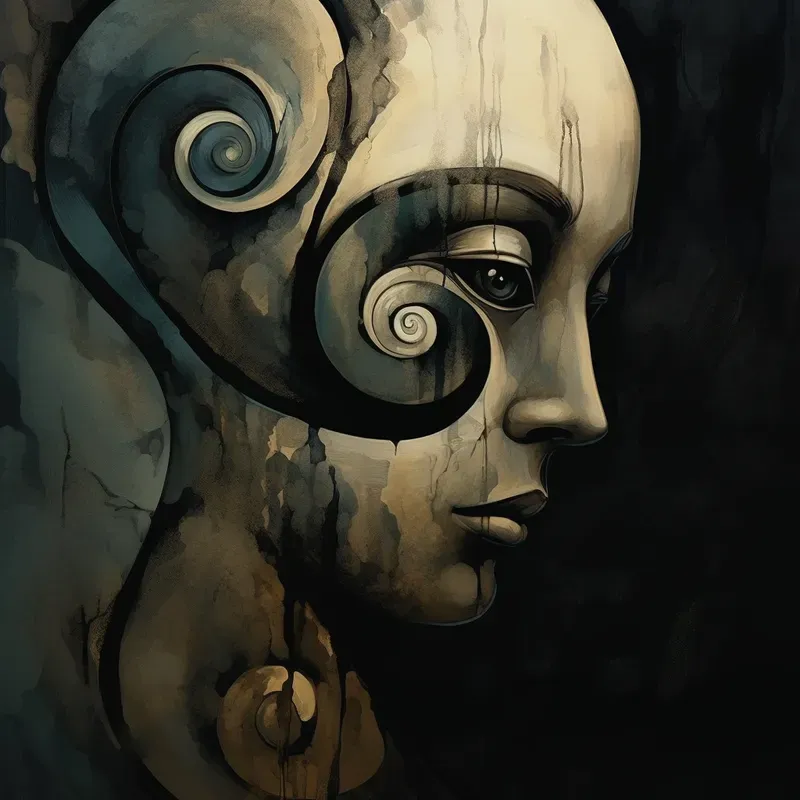 Dark Fibonacci Fine Art Midjourney Prompt | PromptBase