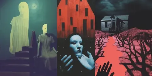 Creepy Cover Art Collages Midjourney Prompt | PromptBase