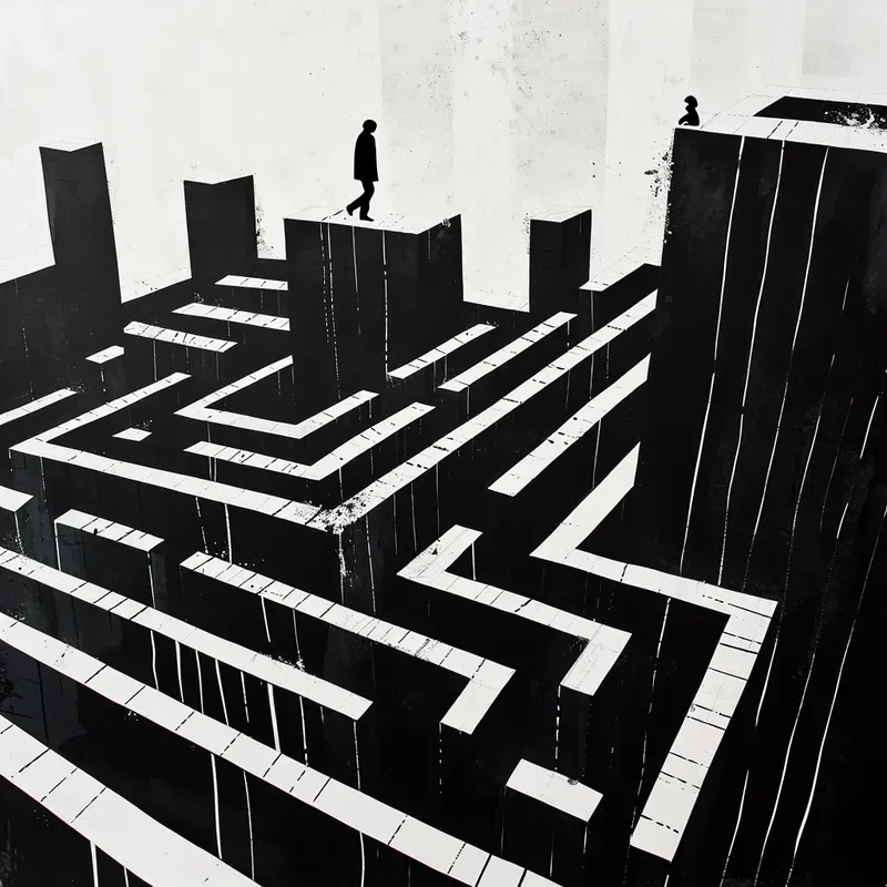 High Contrast Monochrome Doodles Midjourney Prompt | PromptBase