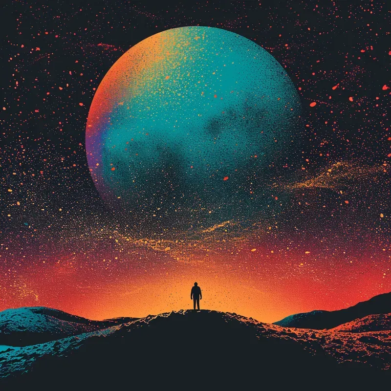 Mystical Celestial Cover Art Midjourney Prompt | PromptBase