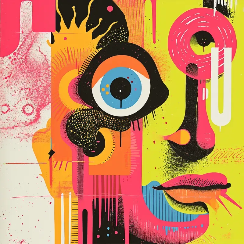 Quirky Dynamic Art Prints Midjourney Prompt | PromptBase