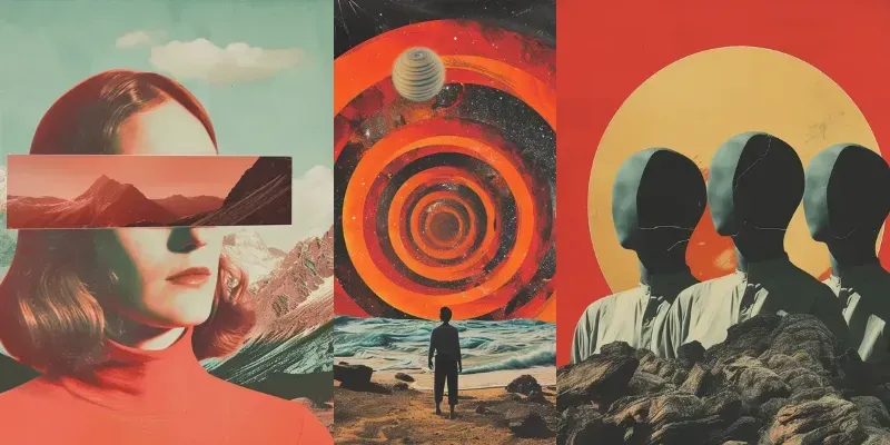 Weird Surreal Collages Midjourney Prompt | PromptBase