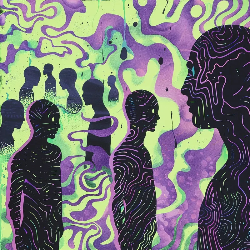 Psychedelic Hallucinations Art Midjourney Prompt | PromptBase
