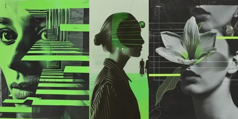 Strange Neon Grid Art Generator App | PromptBase