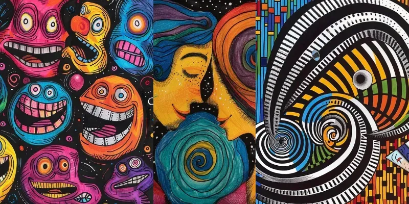 Super Trippy Whimsical Illustrations Midjourney Prompt | PromptBase