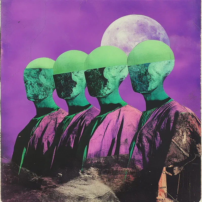 Super Weird Collage Art Midjourney Prompt | PromptBase