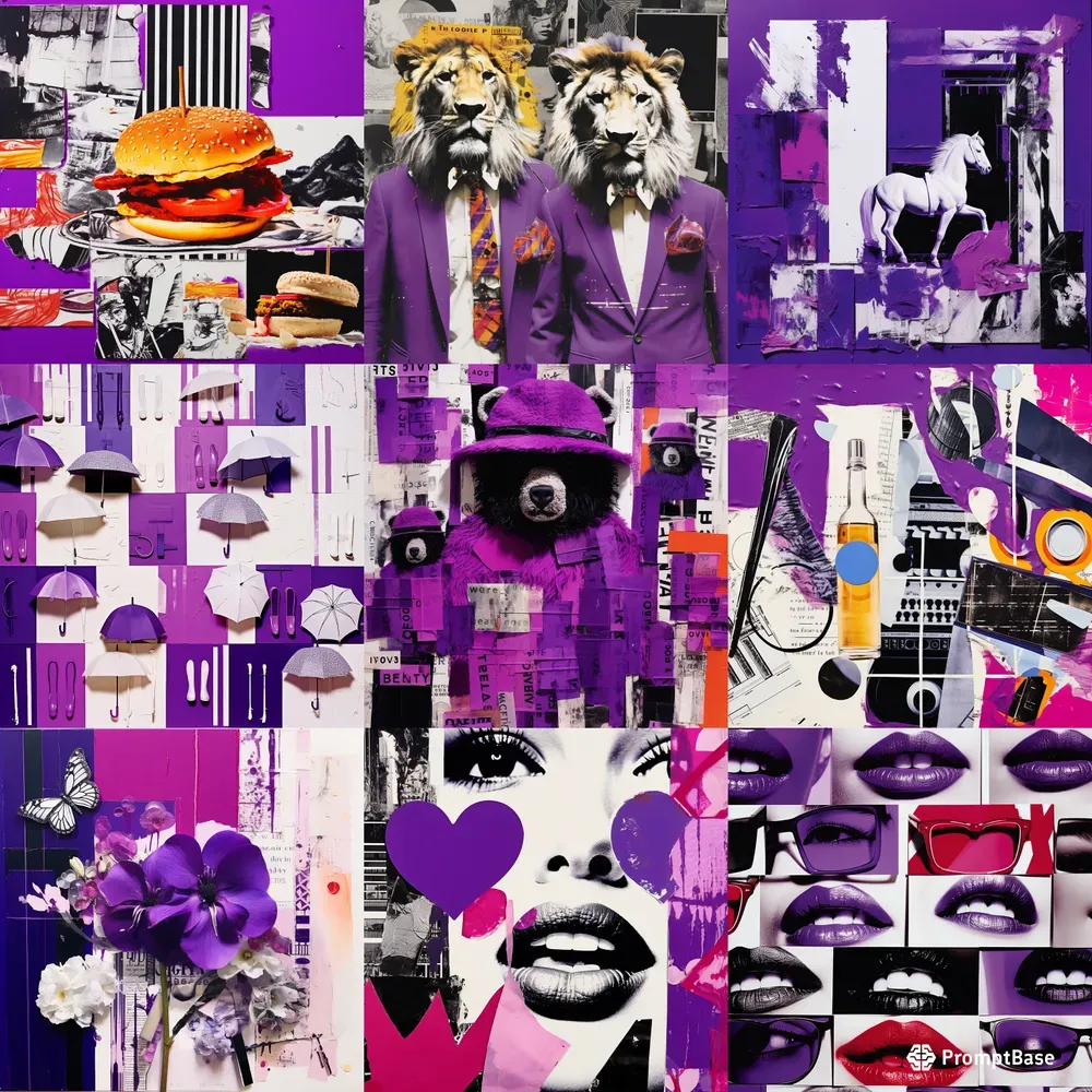Funky Style Collages Midjourney Prompt | PromptBase