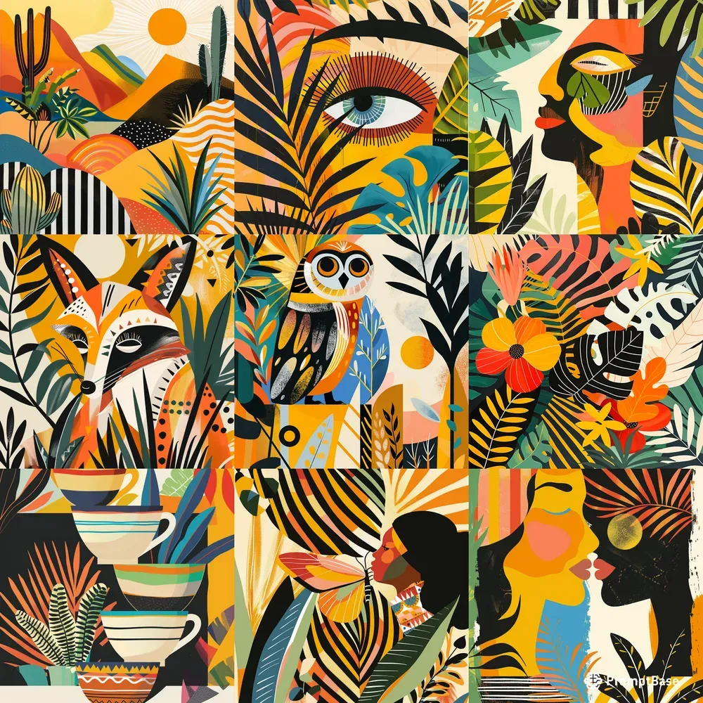 Modern Nature Art Midjourney Prompt | PromptBase