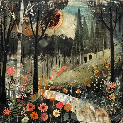 Collage Storybook Illustrations For Kids App | PromptBase